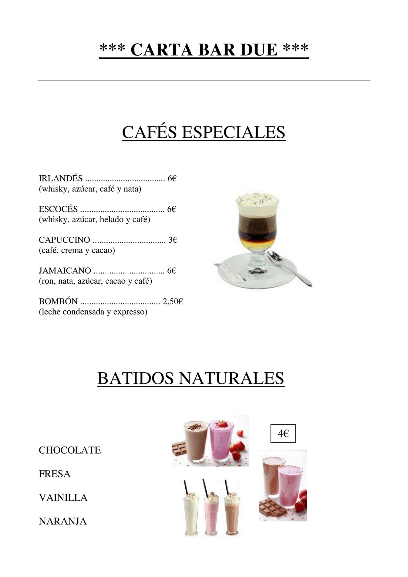 My publications - Carta bar DUE - Página 2-3 - Created with Publitas.com