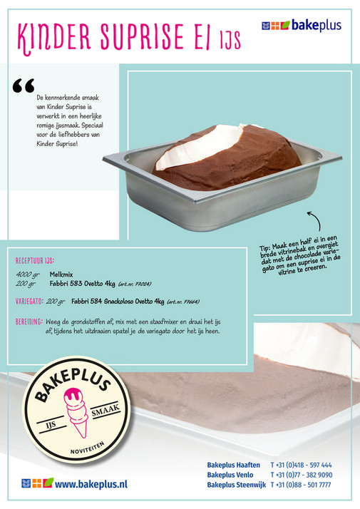 Kinder suprise ei ijs - IJsrecept | Bakeplus - Page 1
