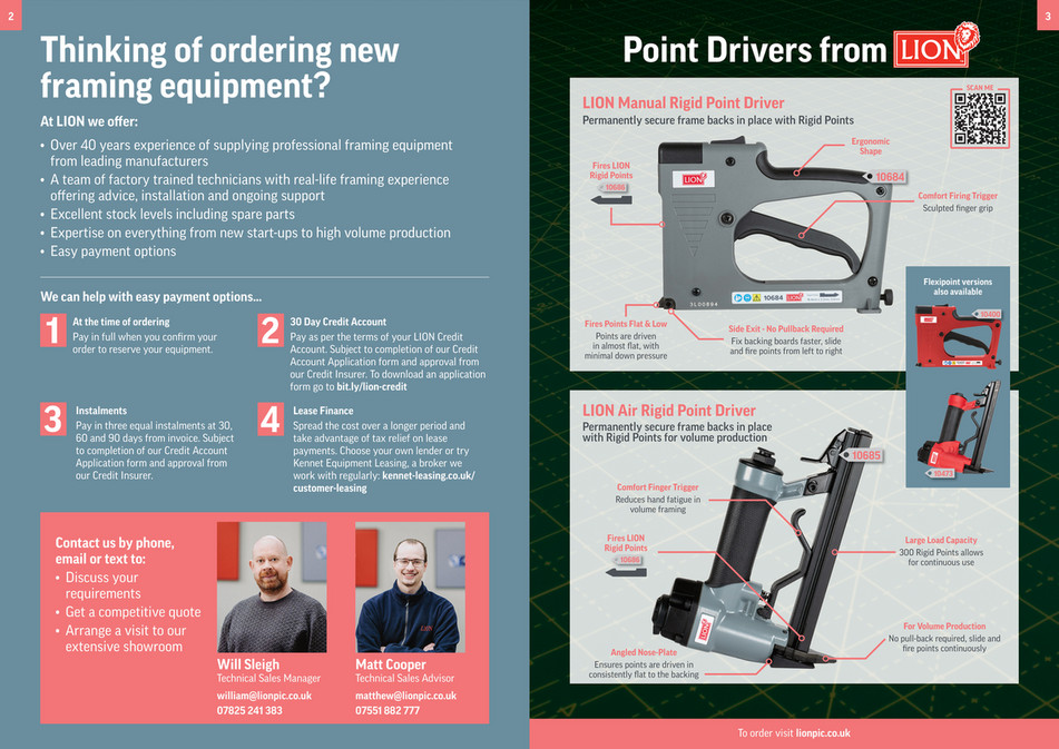 LION Picture Framing Supplies - LION Machinery Booklet - Page 2