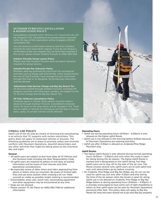 Yellowstone Club - 25-26 Winter Private Powder Guide - Page 40-41