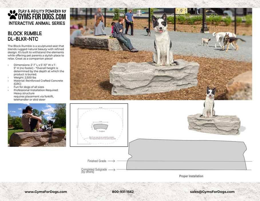 The Dog Park Company - Block Rumble Natural Theme Gyms For Dogs - Page 1