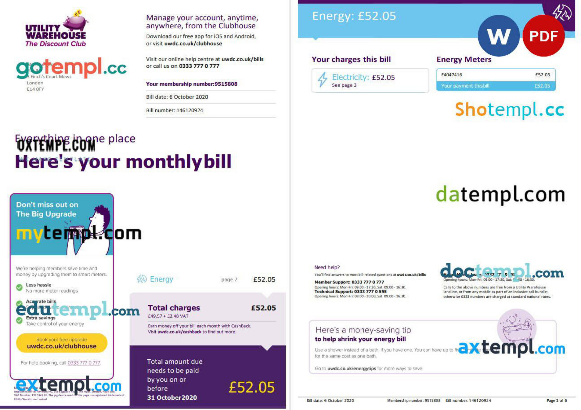 doctempl-united-kingdom-utility-warehouse-electricity-utility-bill
