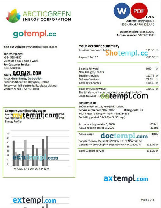 Doctempl - Iceland Arctic Green Energy Corporation electricity utility ...