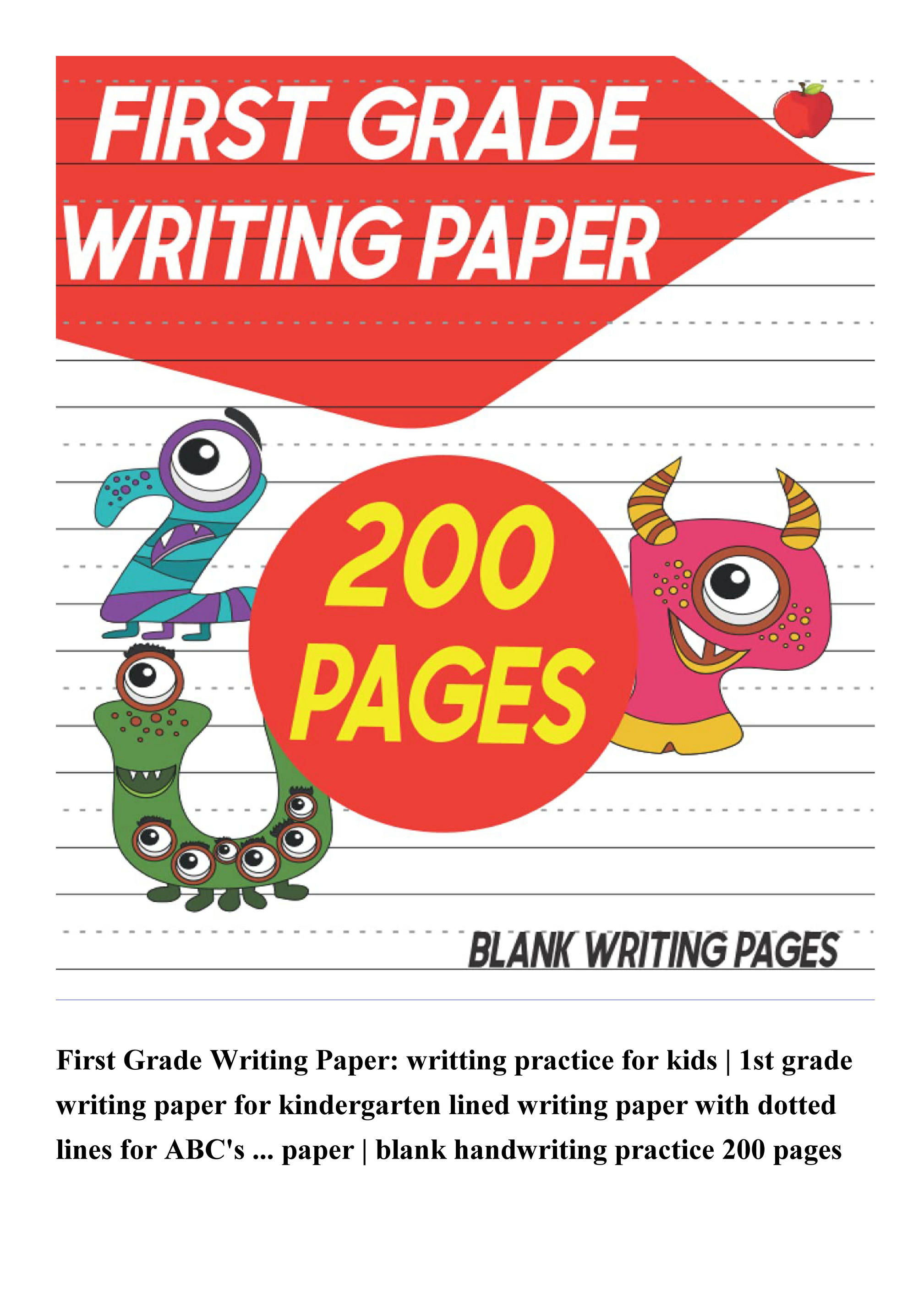 1st Grade Lined Paper