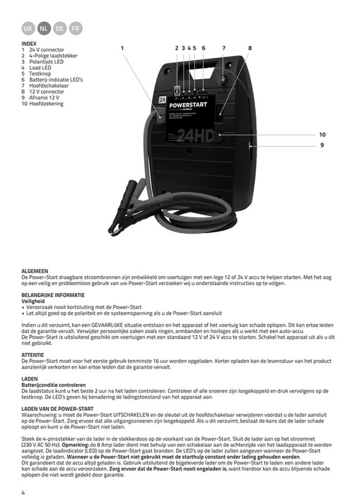 Serenco Nederland - Manual Power-Start 1224HD-E + PS24HD-E (EN/NL/DE/FR ...