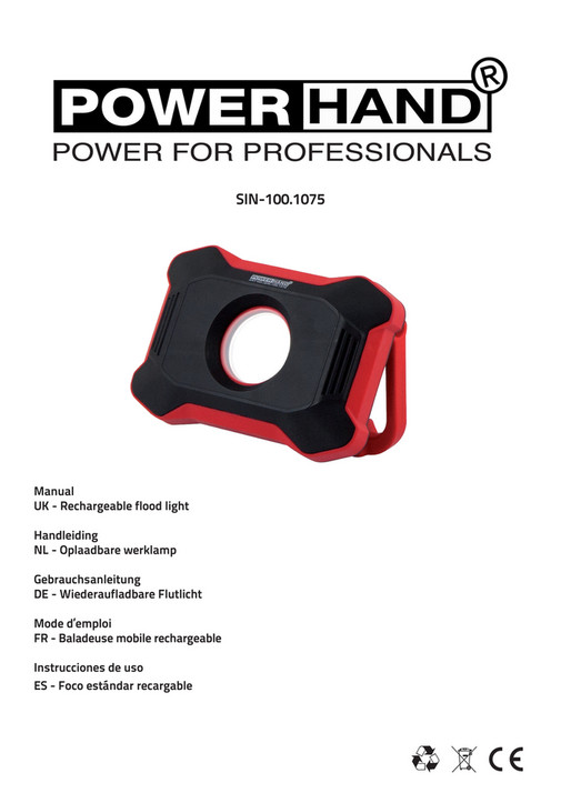Serenco Nederland - Manual Powerhand SIN-100.1075 (EN/DE/NL/FR/ES) - Page 1