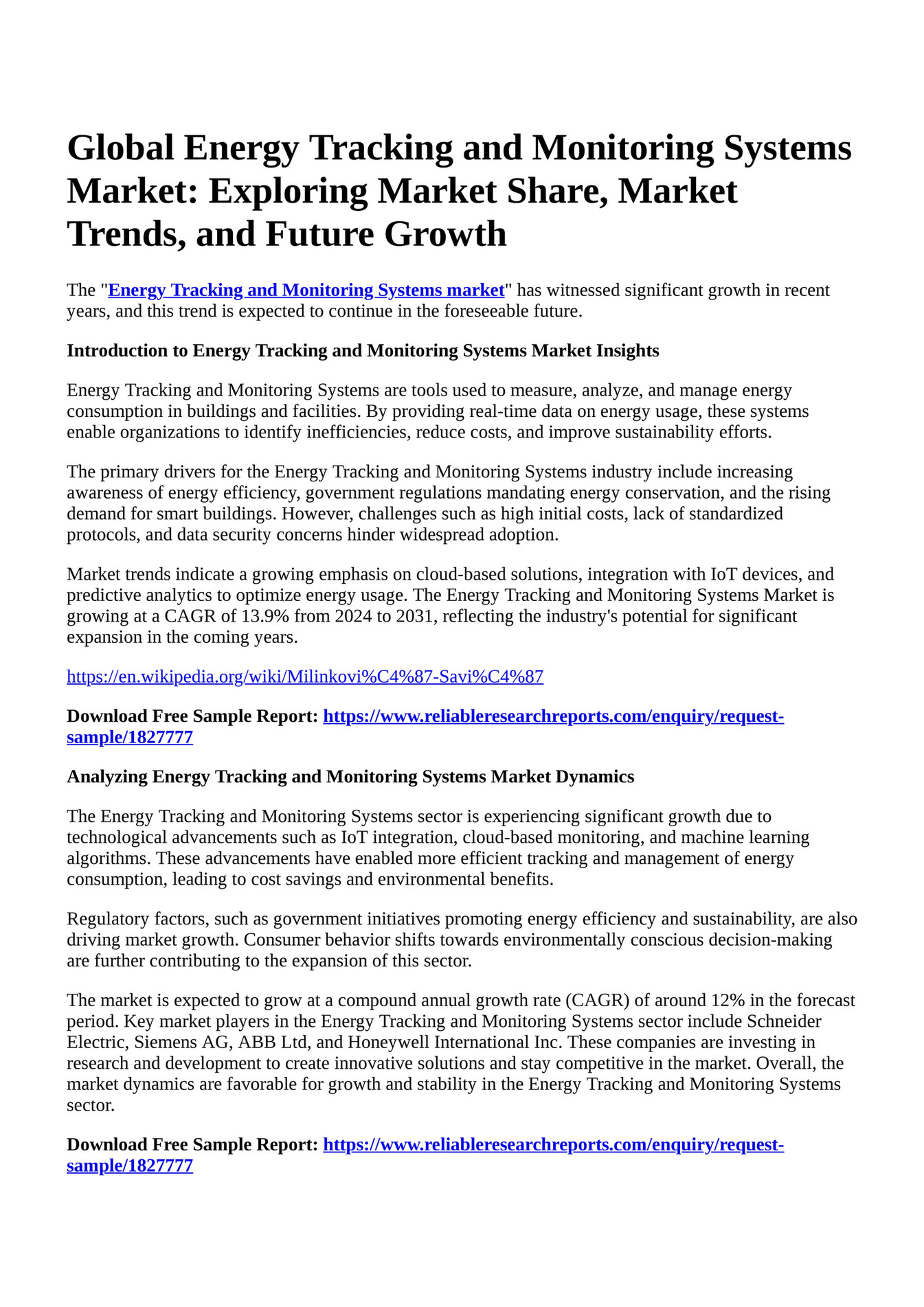 Reportprime - Global Energy Tracking and Monitoring Systems Market ...