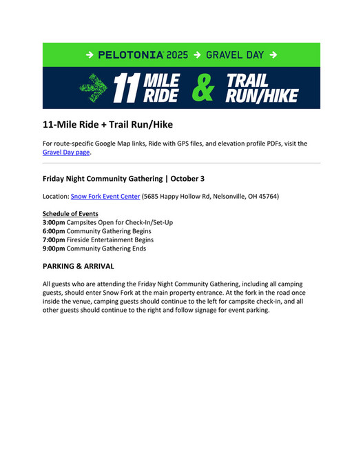 Pelotonia - 11 mile & Trail Run Hike - Page 1