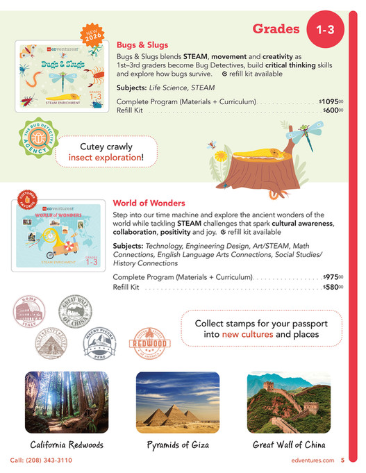 PCS Edventures STEAM Enrichment Catalog 2026 - Page 1
