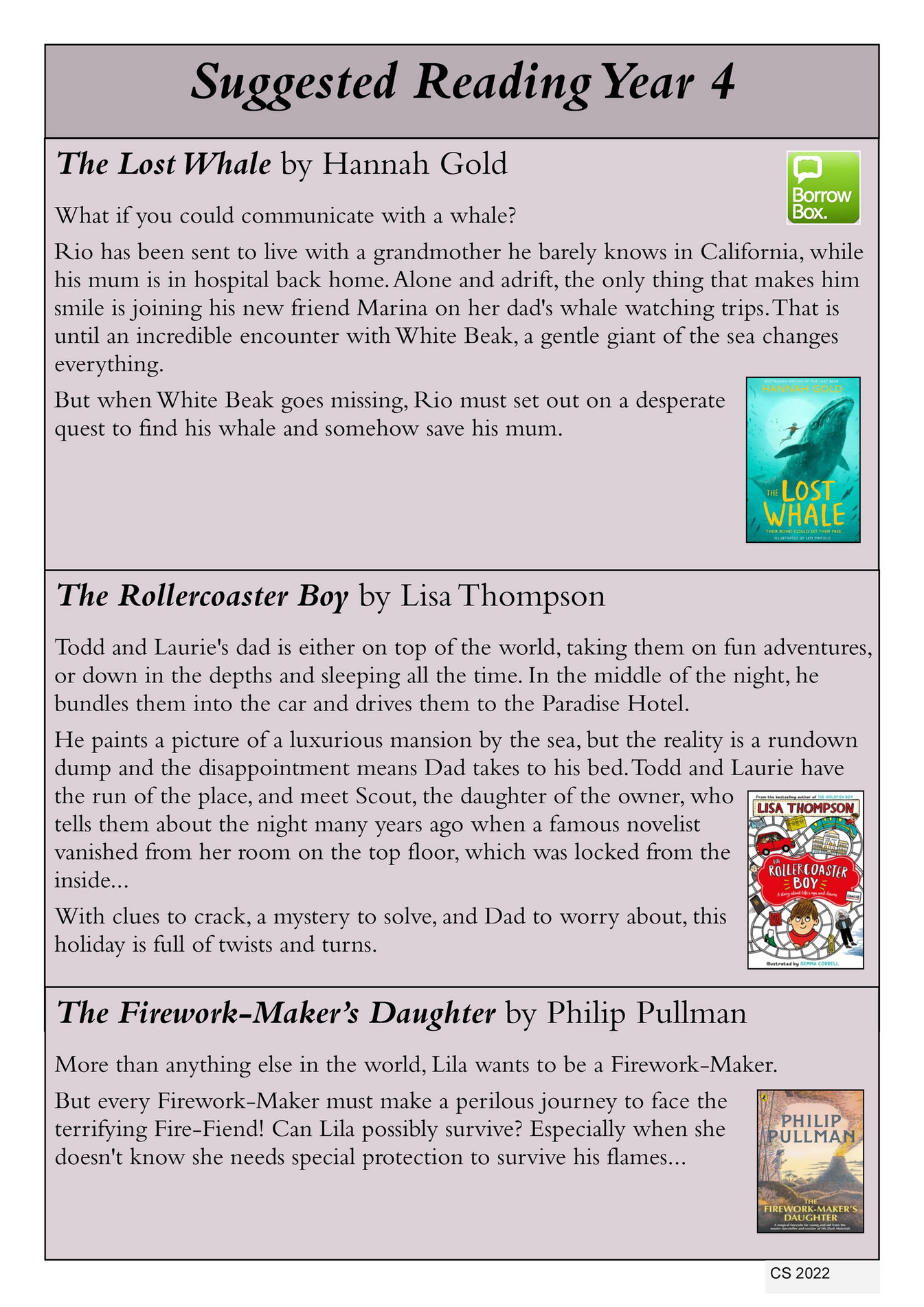 Year 4 suggested reading - Page 2-3 - Created with Publitas.com