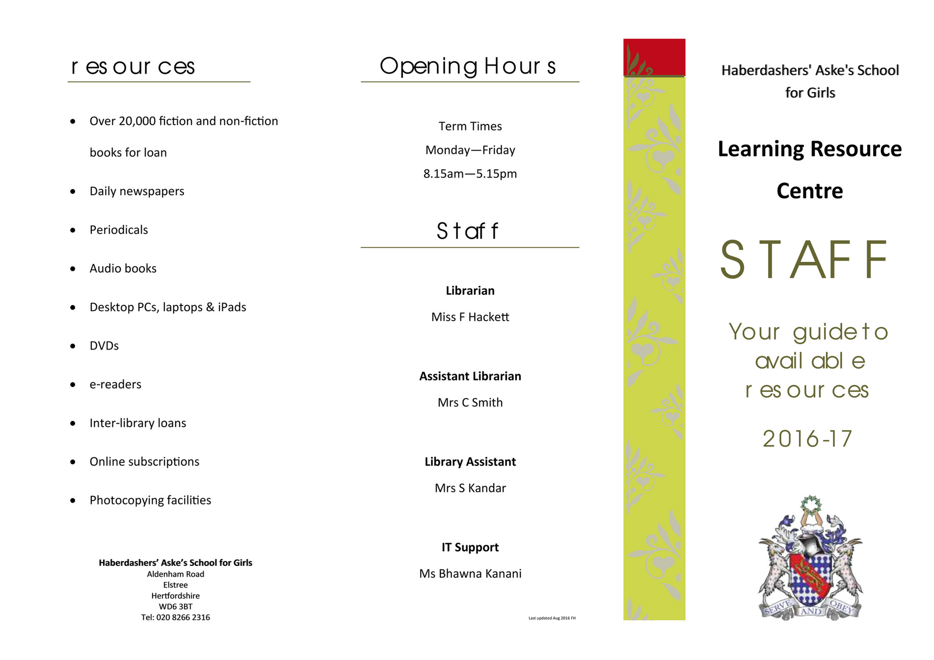 My publications - LRC leaflet - Staff Guide to the LRC - Page 1 ...