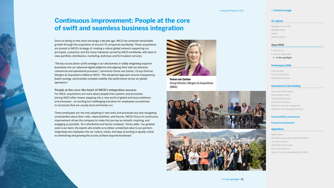 IMCD Group - IMCD N.V. Integrated Report 2024 - Page 32