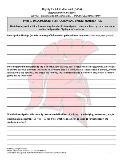 Saranac Central School District - DASA Incident Report - Page 4-5