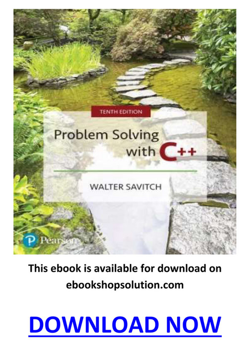 Problem Solving with C++ 10th Edition PDF - Page 1