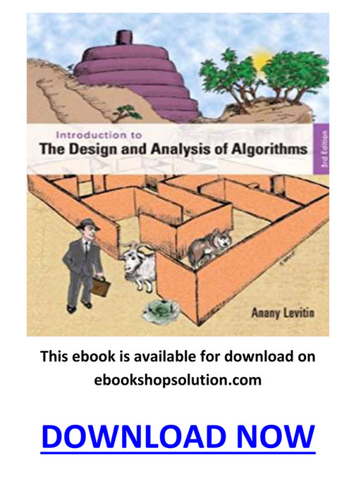 Introduction To The Design And Analysis Of Algorithms 3rd Edition Pdf
