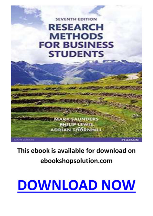 Research Methods for Business Students 7th Edition PDF - Page 1