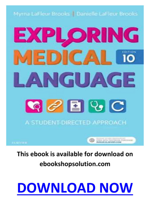 Exploring Medical Language 10th Edition PDF - Page 1