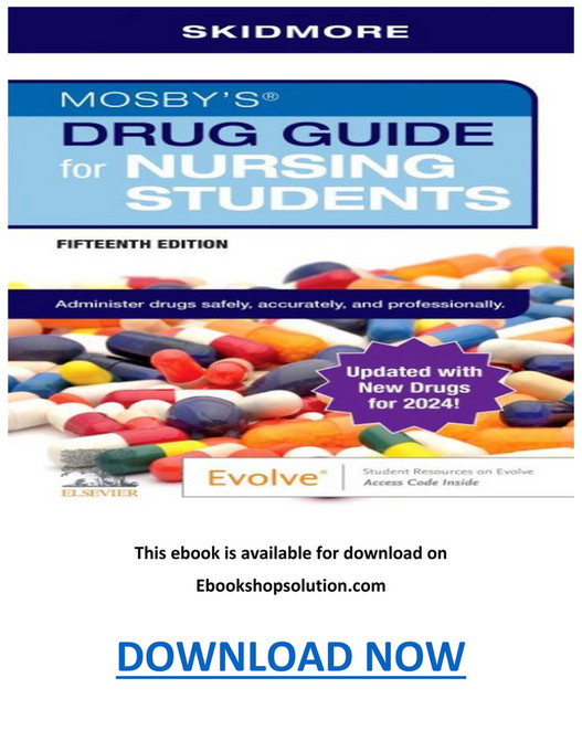 ebookshopsolution - Mosby's Drug Guide for Nursing Students 15th Edition PDF with update - Page 1