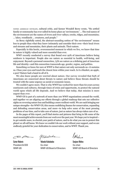 My publications - WWF Annual Report 2025 - Page 32-33