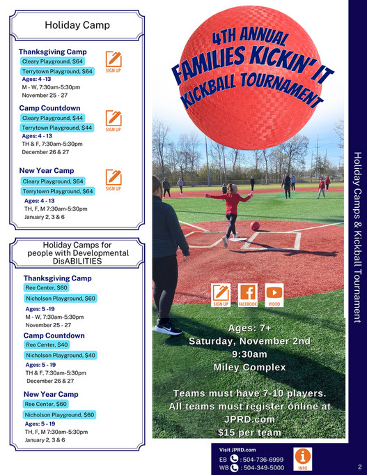 Jefferson Parish Parks & Recreation - Fall & Winter Program Guide ...