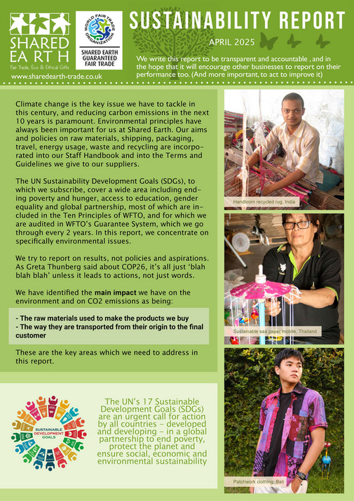 Shared Earth - Shared Earth Sustainability Report April 2025 - Page 1