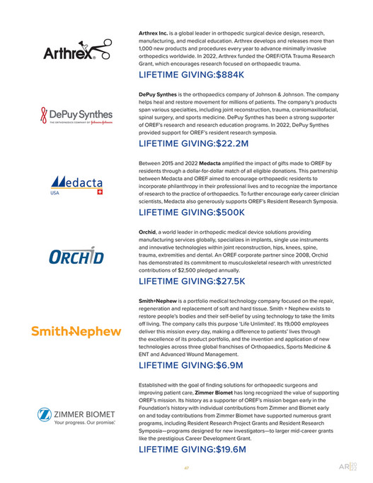 OREF - 2022 OREF Annual Report - Page 46-47 - Created with Publitas.com