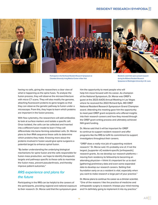 OREF - 2022 OREF Annual Report - Page 18-19 - Created with Publitas.com