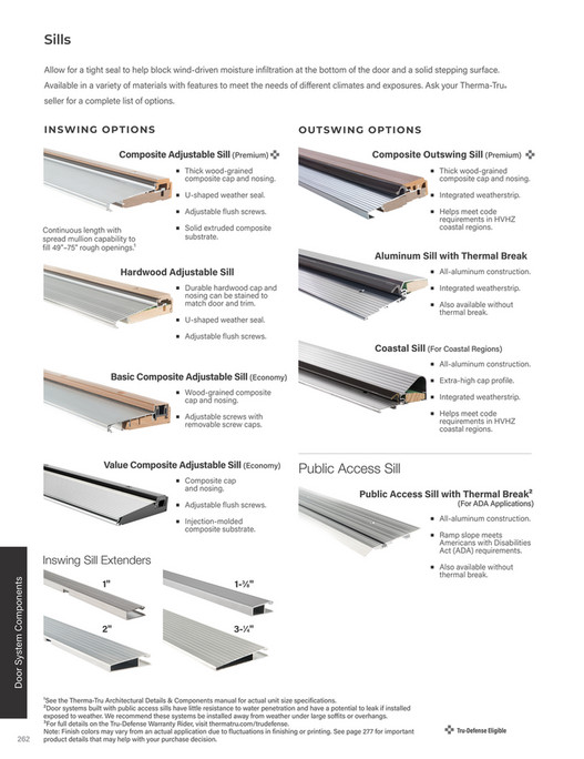 2025 Therma-Tru Full Line Catalog - Page 260-261