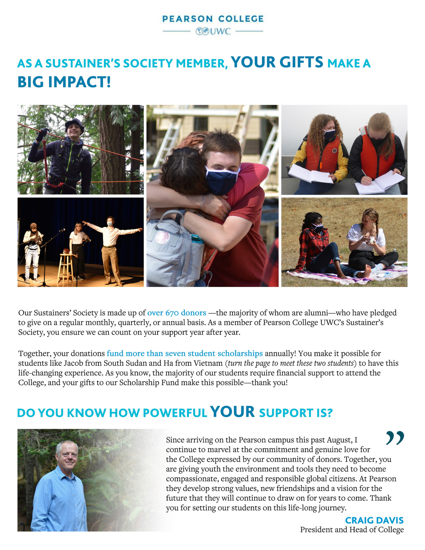 Pearson College UWC - 2020-2021 Sustainer's Stewardship Letter - Page 2 ...