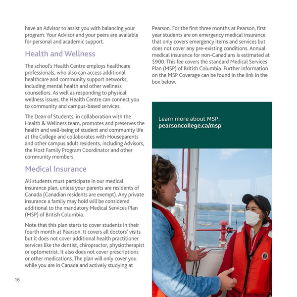 Pearson College UWC - Student Handbook 2024-2025 - Page 16-17 - Created with Publitas.com