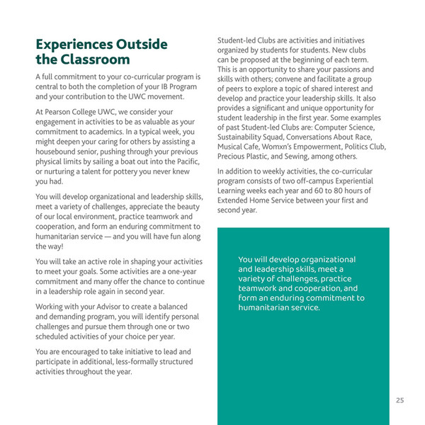 Pearson College UWC - Student Handbook 2024-2025 - Page 24-25 - Created with Publitas.com