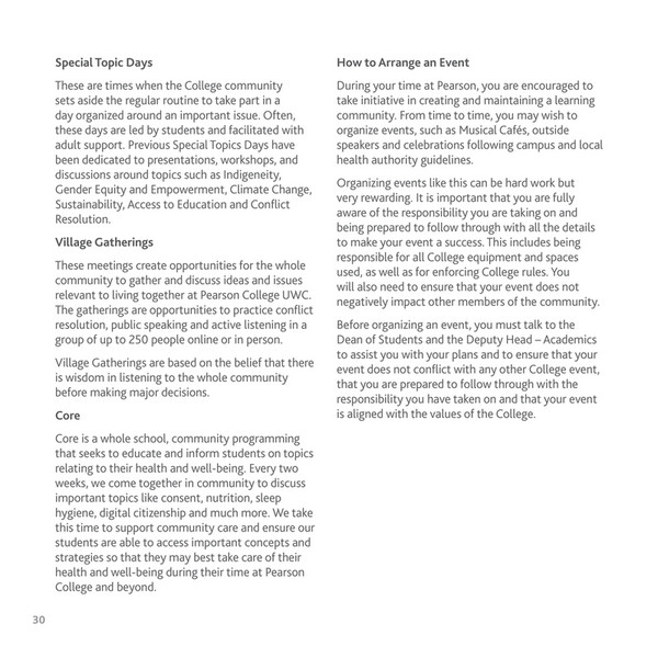 Pearson College UWC - Student Handbook 2024-2025 - Page 30-31 - Created with Publitas.com