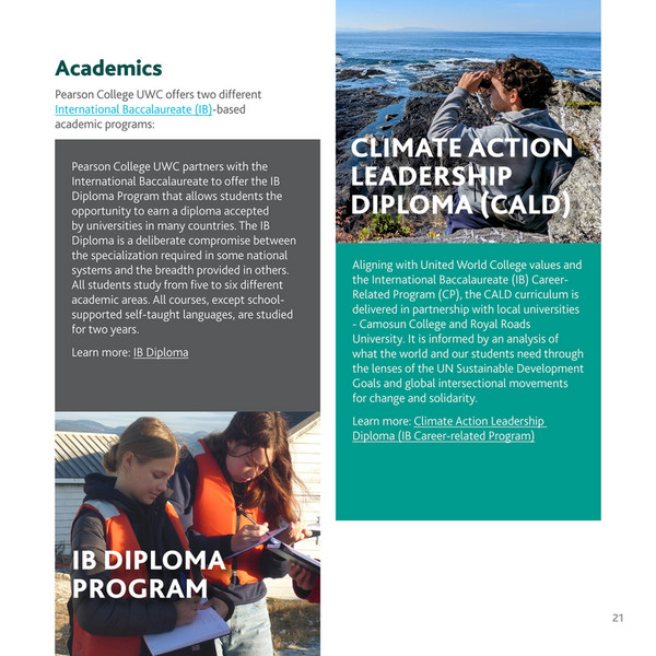 Pearson College UWC - Student Handbook 2024-2025 - Page 20-21 - Created with Publitas.com