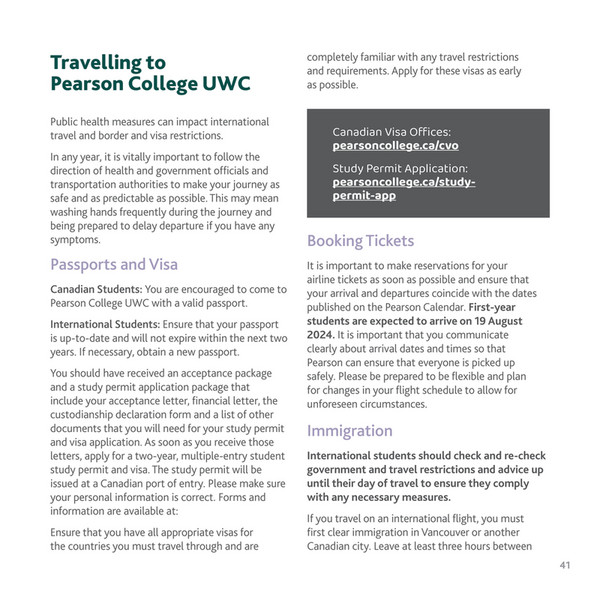 Pearson College UWC - Student Handbook 2024-2025 - Page 40-41 - Created with Publitas.com