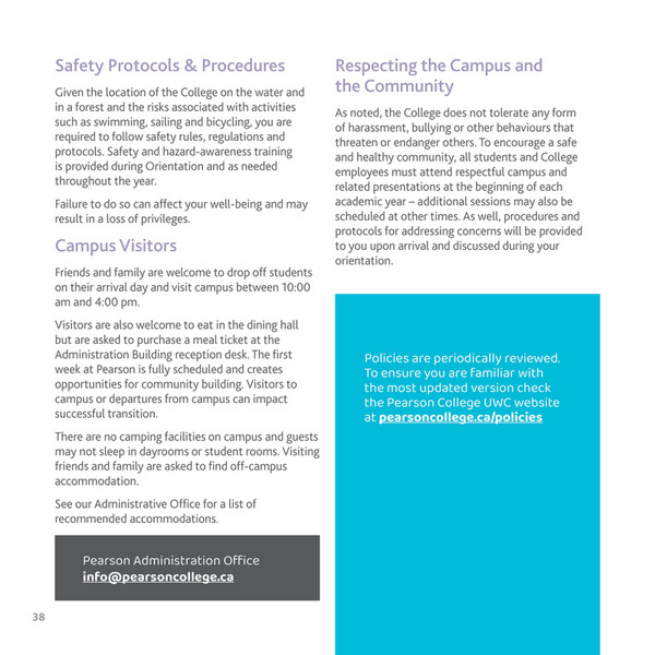 Pearson College UWC - Student Handbook 2024-2025 - Page 38-39 - Created with Publitas.com