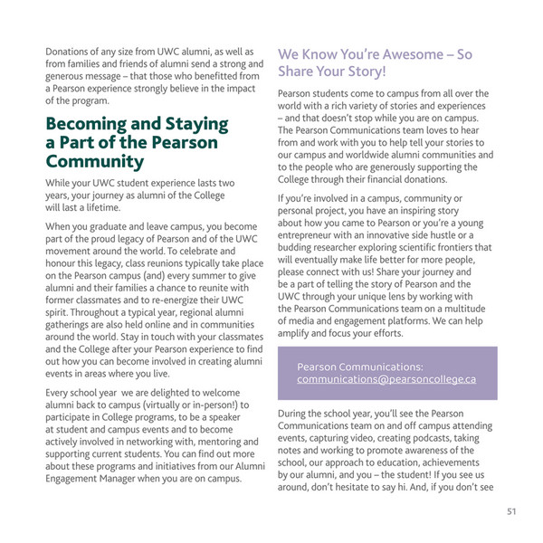 Pearson College UWC - Student Handbook 2024-2025 - Page 50-51 - Created with Publitas.com